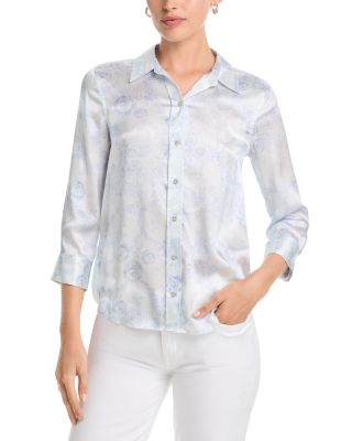 Click here for LAgence Dani Button Front Silk Blouse prices