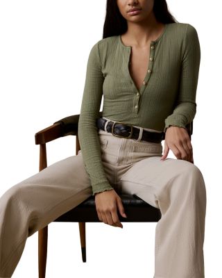 Click here for Faherty Paradise Pointelle Henley Sweater prices