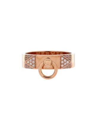 Click here for Pre-Owned HERMES Small Collier de Chien Ring 18K R... prices