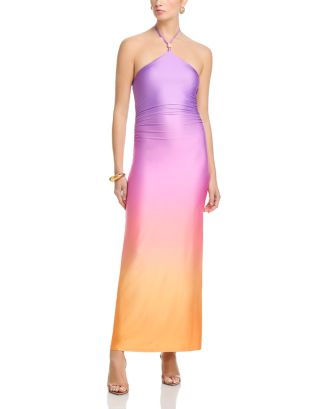 AQUA Halter Neck Dress - Exclusive | Bloomingdale's Women