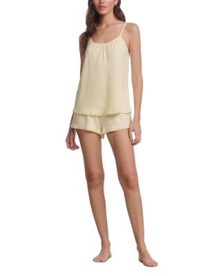 Click here for Eberjey Gisele Ruffled Trim Short Pajama Set prices