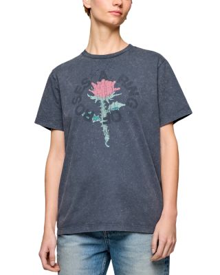 Click here for Ganni Jersey Rose Graphic Tee prices