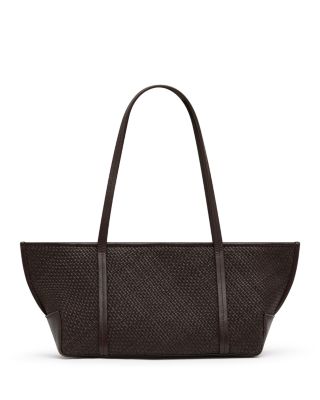 Click here for St. Agni Bateau Slim Woven Leather Tote prices