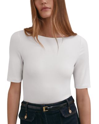 Click here for Reiss Ellie Slash Neck Top prices
