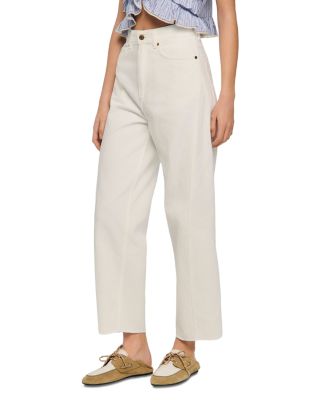 Click here for Sandro Ethan Barrel Jeans in White prices