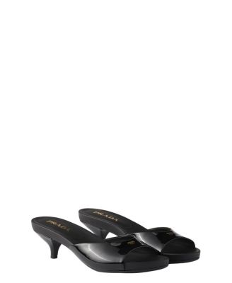 Click here for Prada Womens Patent Leather Kitten Heel Sandals prices