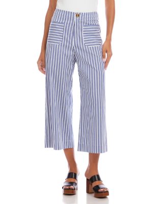 Click here for Karen Kane Stripe Cropped Wide Leg Pants prices
