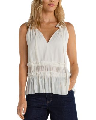 Click here for Liverpool Los Angeles Sleeveless Ruffle Top prices