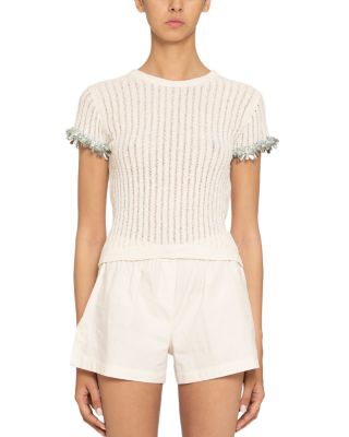 Click here for DES_PHEMMES Embellished Sweater Top prices