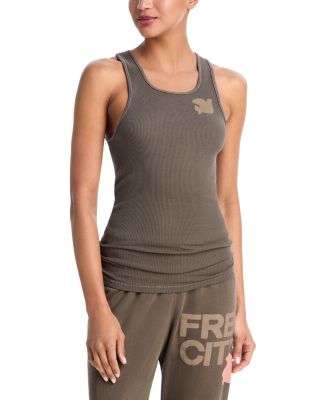 Click here for Freecity Cotton Ribbed Logo Tank prices