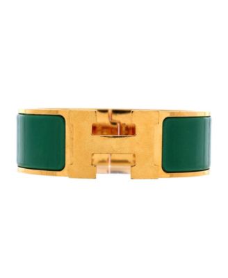 Click here for Pre-Owned HERMES Wide Clic Clac H Bracelet Metal a... prices