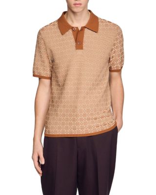 Click here for Sandro Square Cross Jacquard Polo Shirt prices