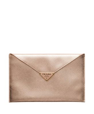 Click here for Prada Saffiano Leather Envelope Clutch prices