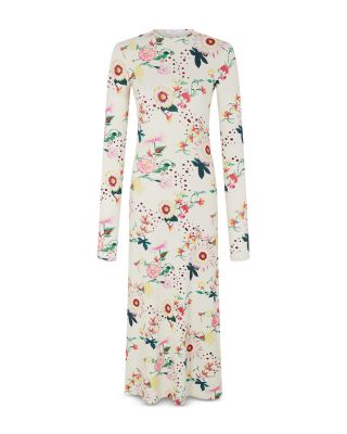 Click here for Rabanne Floral Long Sleeve Maxi Dress prices