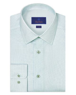 Click here for David Donahue Trim Fit Geometric Print Dress Shirt prices