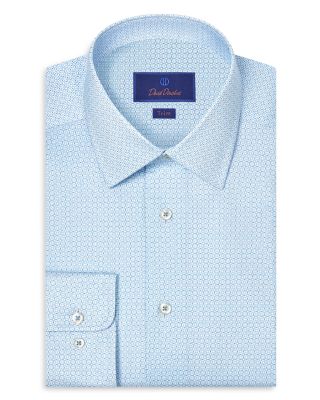 Click here for David Donahue Trim Fit Geometric Print Dress Shirt prices