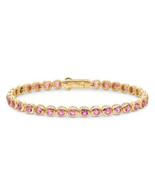 Click here for Bezel Set Tennis Bracelet in 18K Yellow Gold with... prices