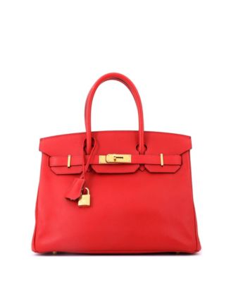 Click here for Pre-Owned HERMES Birkin 30 Handbag Red Epsom with... prices