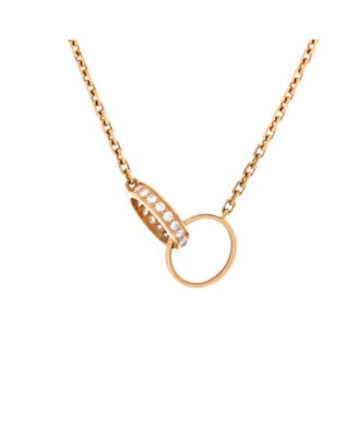 Click here for Pre-Owned Cartier Love Interlocking Necklace 18K R... prices
