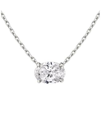 Click here for Vrai Solitaire Necklace in 14K Gold  0.75ctw Oval... prices