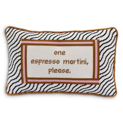 Click here for Furbish Studio Espresso Martini Needlepoint Pillow... prices