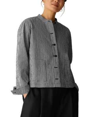 Click here for Eileen Fisher Mandarin Collar Jacket prices