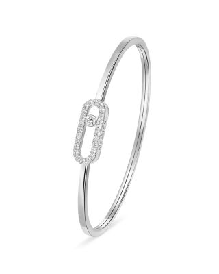 Click here for Messika 18K White Gold Move Uno Diamond Bangle Bra... prices