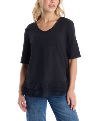 Click here for Wilt Clothing Elbow Sleeve Mixed Media Tee prices