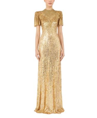Click here for Jenny Packham Jourdain Sequin-Embellished Gown prices