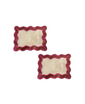 Click here for Coro Cora Wavy Rectangular Placemat - Set of 2 prices