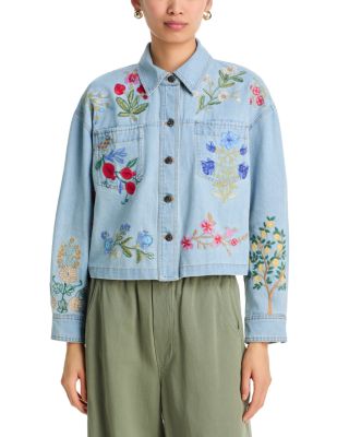 Click here for Johnny Was Beatrix Cropped Denim Jacket prices