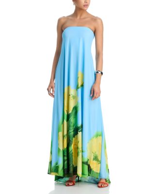 Click here for Aqua Strapless Maxi Dress - Exclusive prices