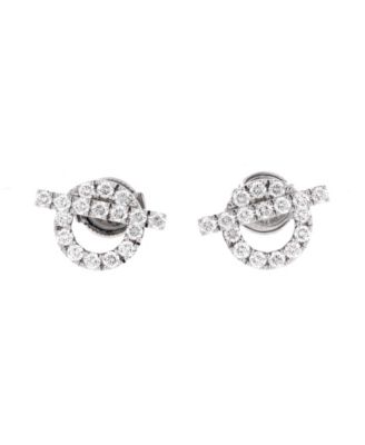 Click here for Pre-Owned HERMES Finesse Stud Earrings 18K White G... prices