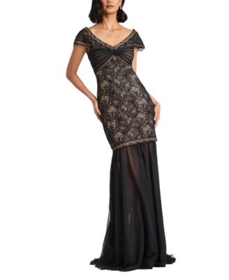 Click here for Tadashi Shoji Sedora Orchid Lace Gown prices