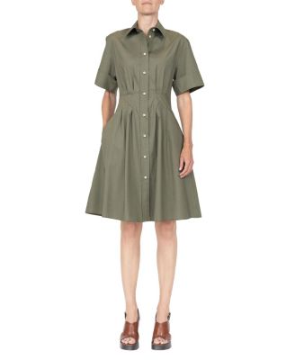 Click here for Callas Milano Bergamo Fit and Flare Shirt Dress prices