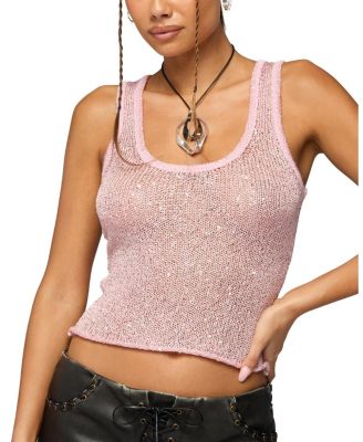 Click here for Edikted Eleora Sequin Knit Tank Top prices