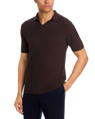Click here for Boglioli Garment Dye Pique Knit Johnny Collar Polo prices