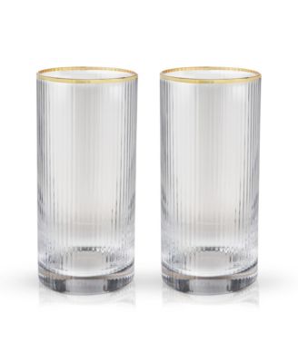 Click here for Viski Meridian Crystal Highball Glasses  Set of 2 prices