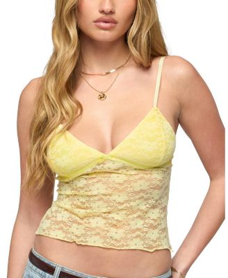 Click here for Edikted Eira Sheer Lace Tank Top prices