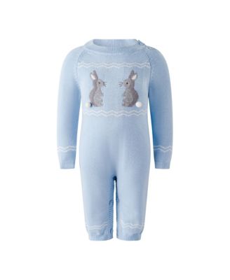 Click here for Rachel Riley Boys Bunny Fairisle Playsuit - Baby prices