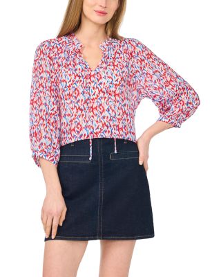 Click here for Vince Camuto Raglan Split Neck Peasant Blouse prices