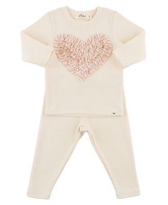 Click here for oh baby! Girls Stripe Ruffle Heart Two Piece Set -... prices