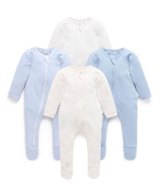 Click here for Purebaby Boys 4 Pack Zip Footie - Baby prices