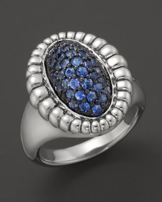 LAGOS Muse Sterling Silver Fluted Ring with Blue Sapphire | Bloomingdale's