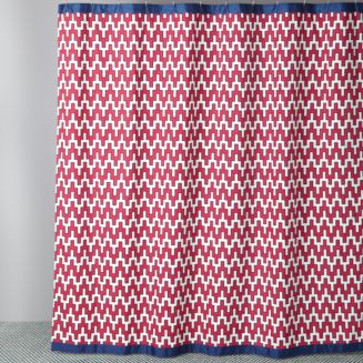 Jonathan Adler Stepped Chevron Shower Curtain | Bloomingdale's