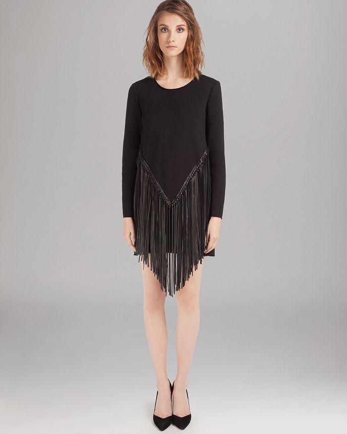 Maje Dress - Leather Fringe | Bloomingdale's