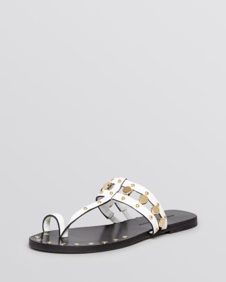 Sigerson Morrison Flat Sandals - Buffy Studded | Bloomingdale's