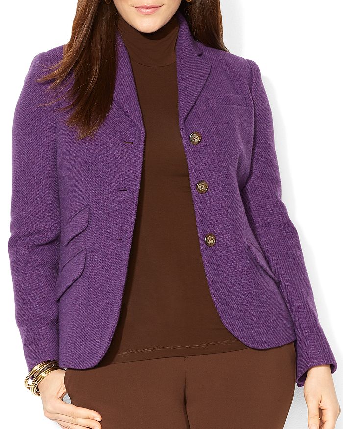 Ralph Lauren Plus Three-Button Blazer | Bloomingdale's