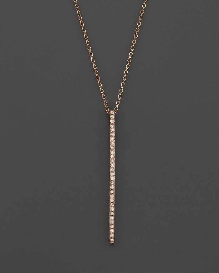 Bloomingdale's KC Designs Diamond Stick Pendant Necklace in 14K Rose ...