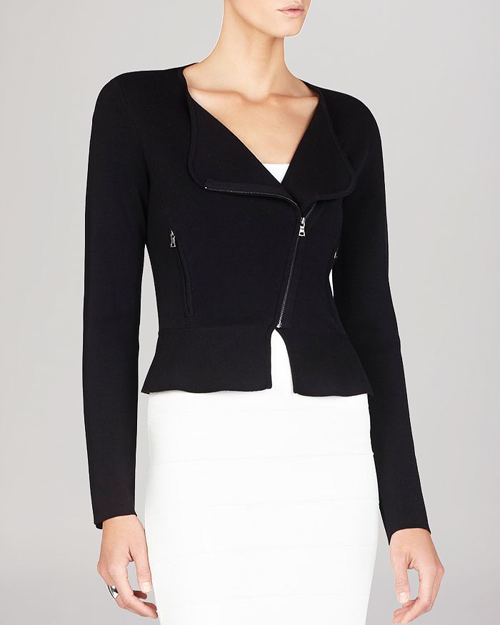 BCBGMAXAZRIA Jacket - Brendah Slanted Zipper | Bloomingdale's